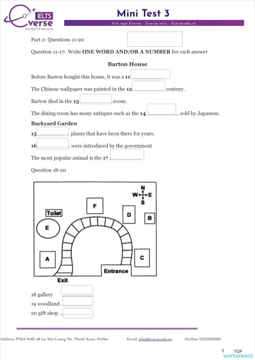Listening Practice 1 Interactive Worksheet Topworksheets