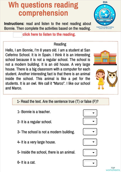 Reading and Use of English - PART 5. Interactive worksheet | TopWorksheets