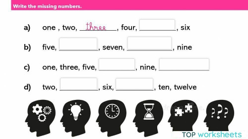 L6 - A9 - Numbers, Writing. Interactive worksheet | TopWorksheets