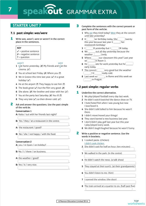 Class 11/7: grammar extra. Interactive worksheet | TopWorksheets