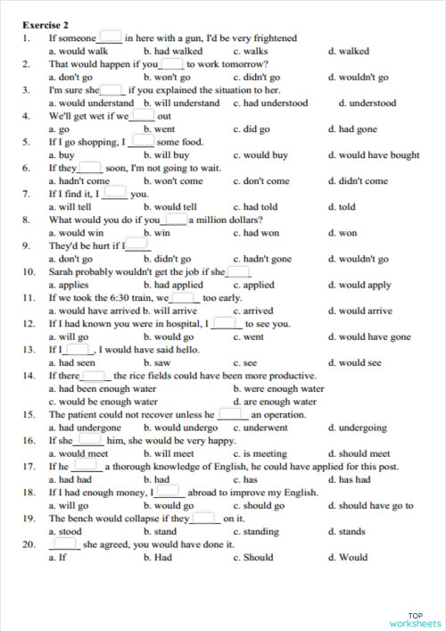 MIXED CONDITIONALS 03. Interactive worksheet | TopWorksheets