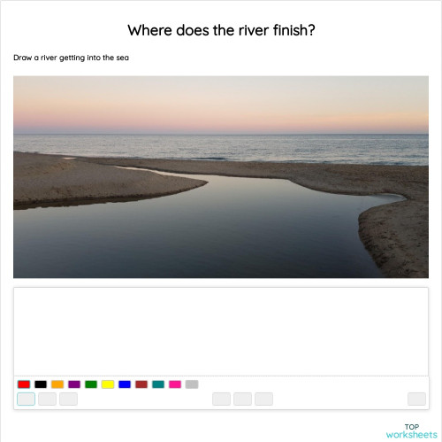Where does the river finish?. Interactive worksheet | TopWorksheets