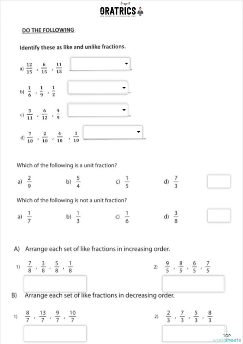 Fractions BB. Interactive worksheet | TopWorksheets