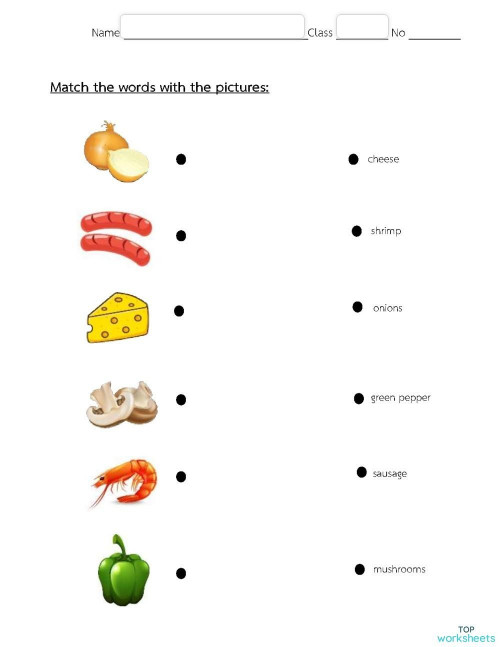 matching worksheet. Interactive worksheet | TopWorksheets