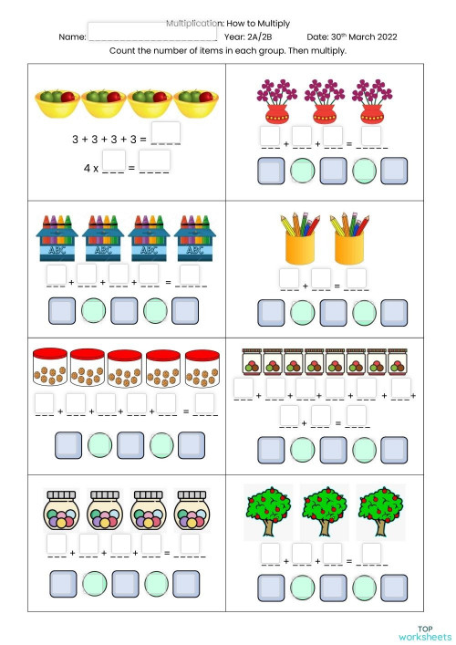 How to Multiply Task 1. Interactive worksheet | TopWorksheets