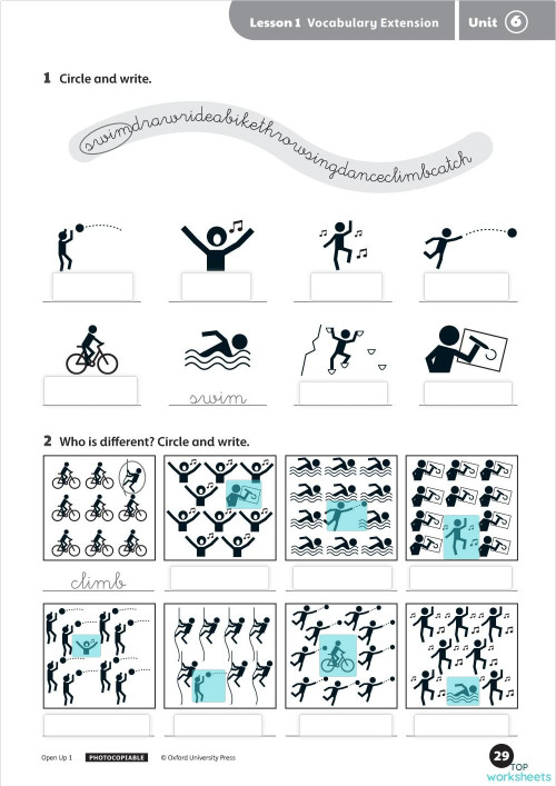 Vocabulary 1. Actions. Interactive worksheet | TopWorksheets