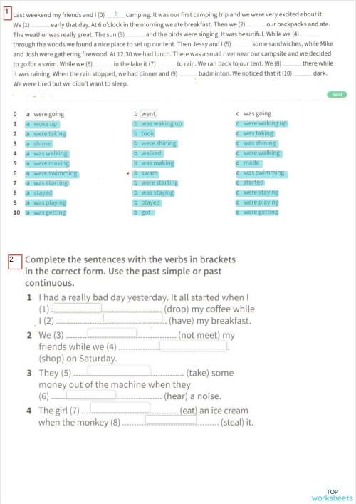 Lesson 15: Grammar Practice Pg151 Ex 2. Interactive worksheet ...