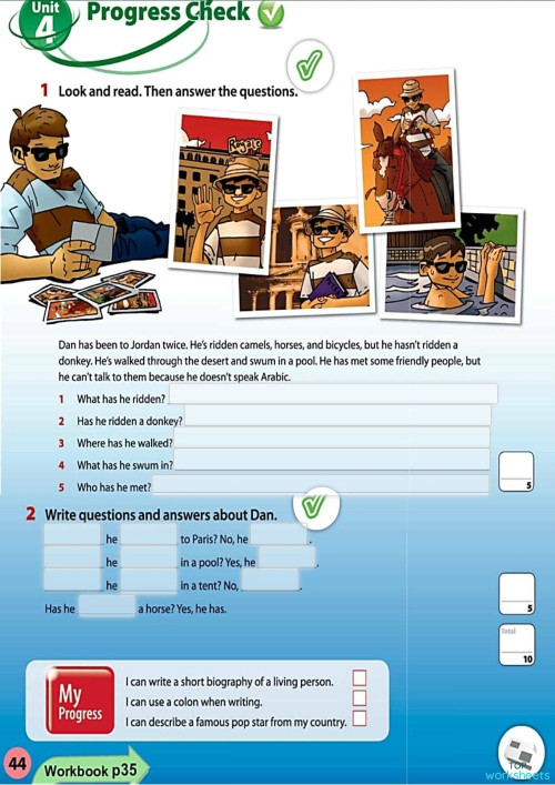 Progress Check NM 6 UNIT 4.. Interactive worksheet | TopWorksheets