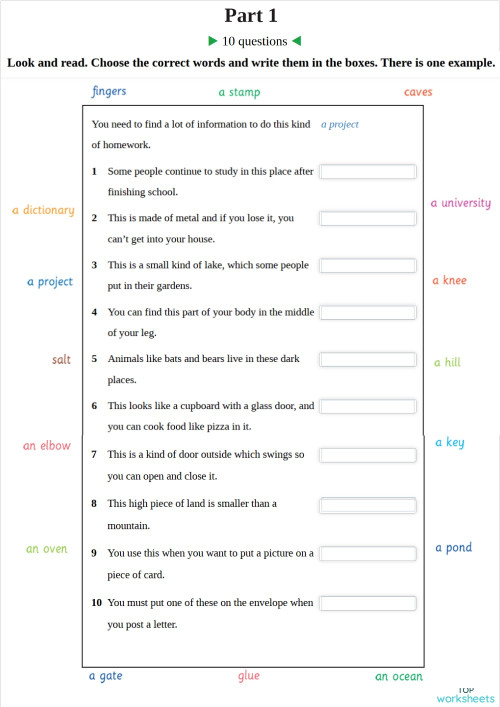 SKILLS BUILDER FOR YOUNG LEARNERS FLYERS 2 UNIT 1 Reading & Writing ...