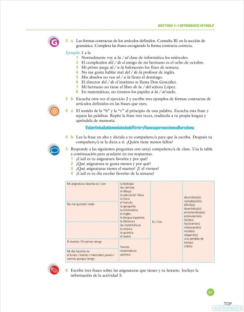 1. My home 21 Spanish Cambridge IGCSE. Ficha interactiva | TopWorksheets