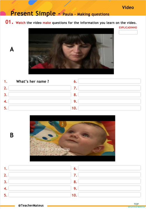 VIDEO - Present Simple - Paula - Listening - TM0304. Interactive ...