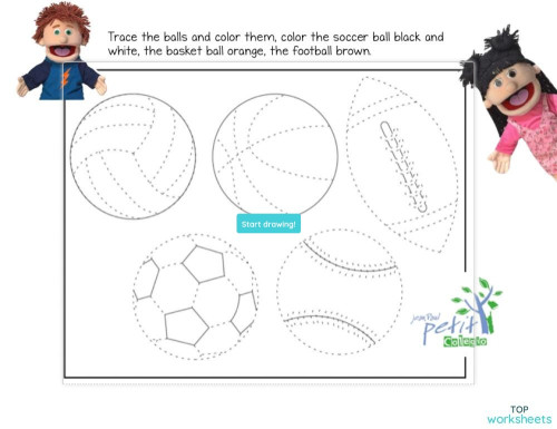 sport balls. Interactive worksheet | TopWorksheets