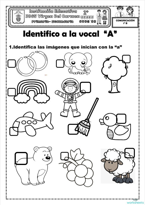 Hoja de Trabajo del Abecedario Relacionar Infantil Acuarela Pastel ...