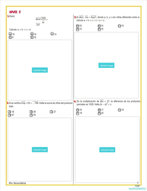 Cuatro operaciones: fichas interactivas y ejercicios online | TopWorksheets