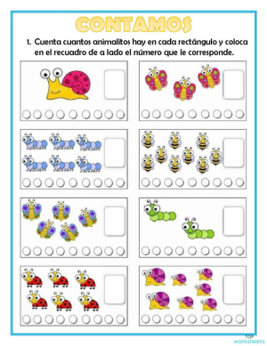 Contar del 1 al 10. Ficha interactiva | TopWorksheets