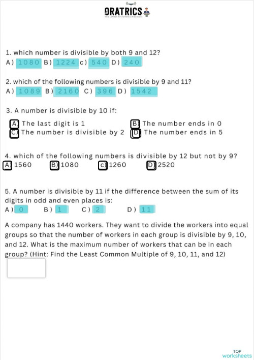 Prime and Composite PP. Interactive worksheet | TopWorksheets