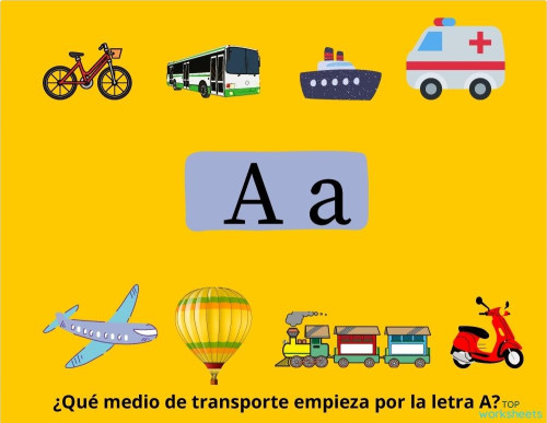 LETRA A. Conciencia fonológica. Ficha interactiva | TopWorksheets