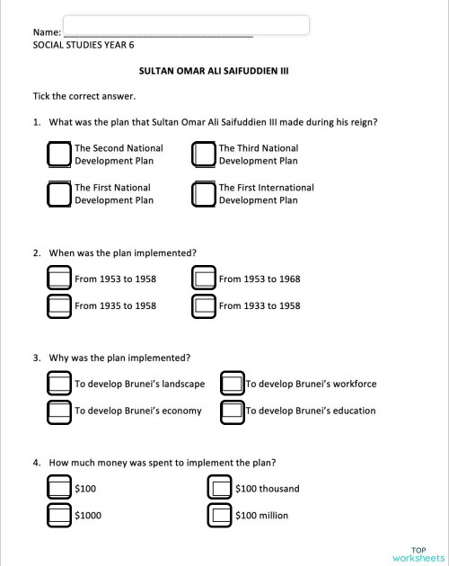Y6 Social Studies Worksheet 2. Interactive worksheet | TopWorksheets