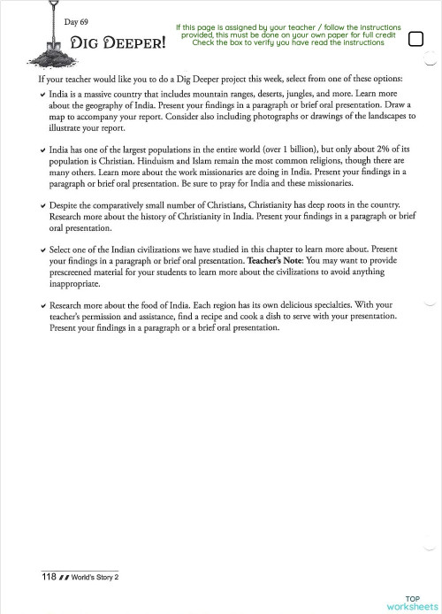 Chapter 11: Dig Deeper Pg 118. Interactive worksheet | TopWorksheets