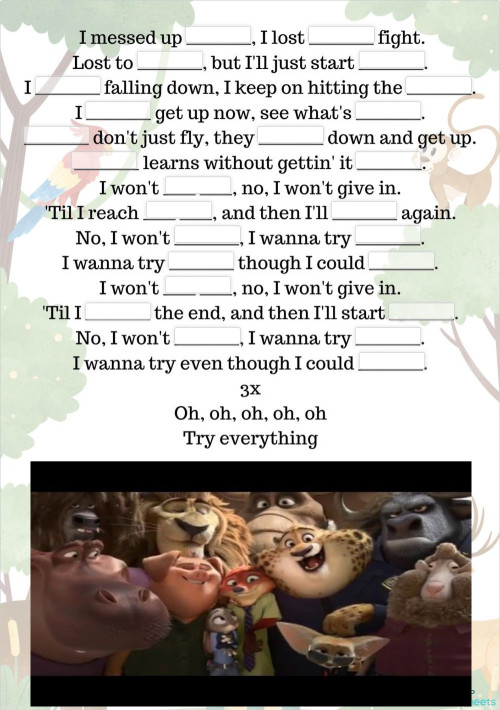 Try everything. Interactive worksheet | TopWorksheets