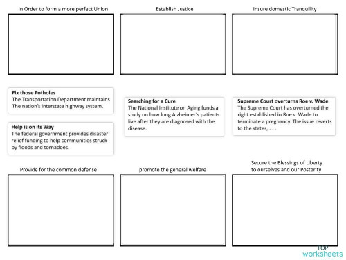 Preamble Application Drag-n-Drop Part 3. Interactive worksheet ...