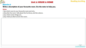 WRITING. UNIT 2. HOUSE & HOME. IELTS FOUNDATION. Bài tập tương tác ...