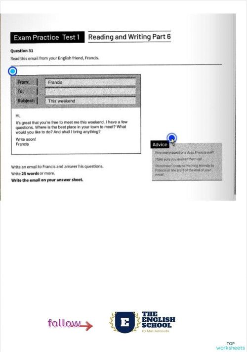 Kids- Cambridge - writing 1. Interactive worksheet | TopWorksheets