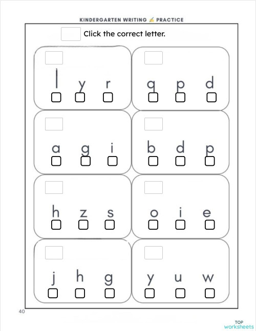 Kindergarten ELPA Writing Practice 1. Interactive worksheet | TopWorksheets