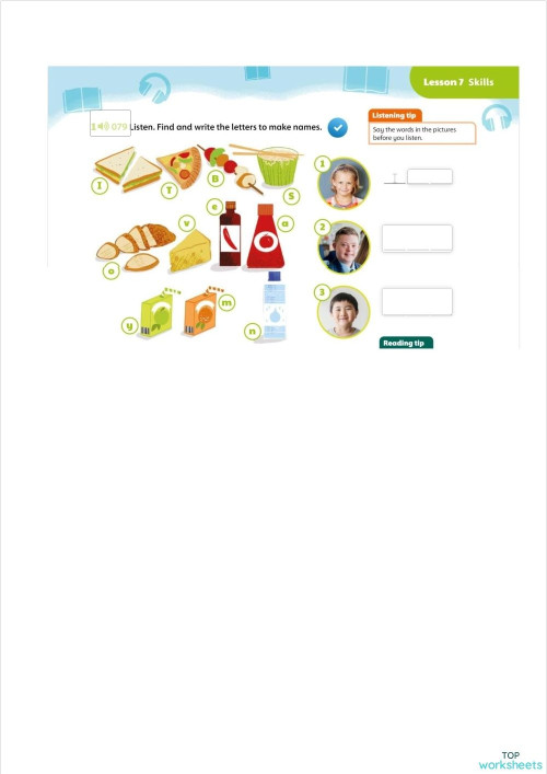 L7 listening U3. Interactive worksheet | TopWorksheets