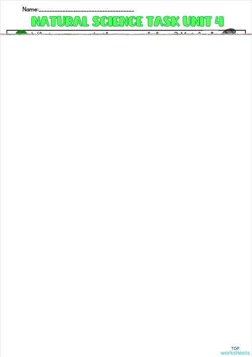 Natural Science Task Unit 4 1º Interactive Worksheet Topworksheets