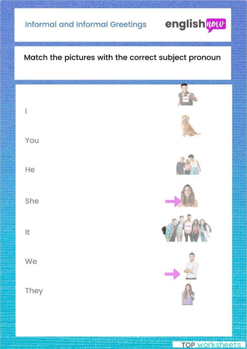 Personal Pronouns. Interactive worksheet | TopWorksheets