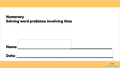 Solving word problems involving time - finishing time. Interactive ...