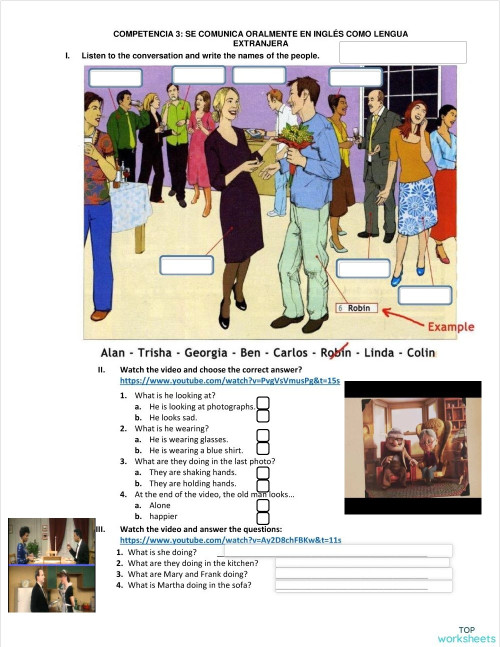 listening exam- II bimestre- cuarto. Interactive worksheet | TopWorksheets