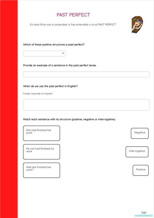 PAST PERFECT. Ficha interactiva | TopWorksheets