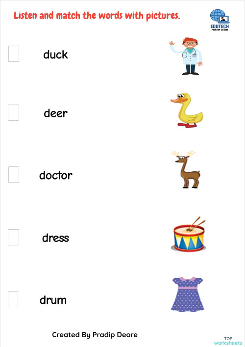 Letter D worksheet. Interactive worksheet | TopWorksheets