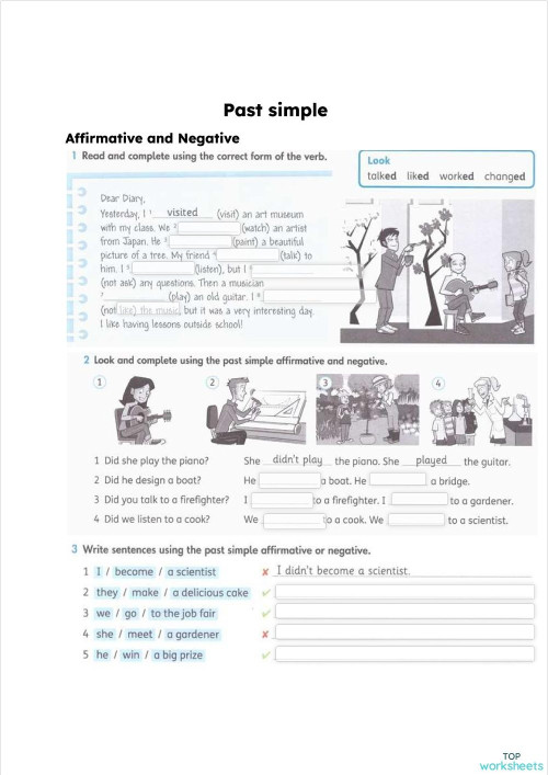 UNIT 5 - PAST SIMPLE. Interactive worksheet | TopWorksheets