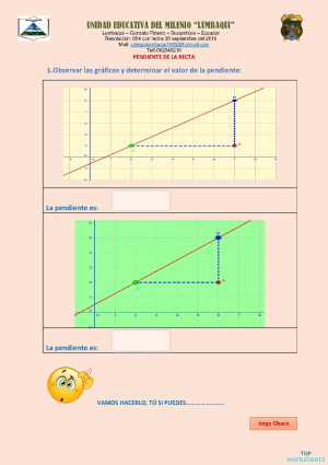 GRÁFICAS DE LA PENDIENTE. Ficha interactiva | TopWorksheets