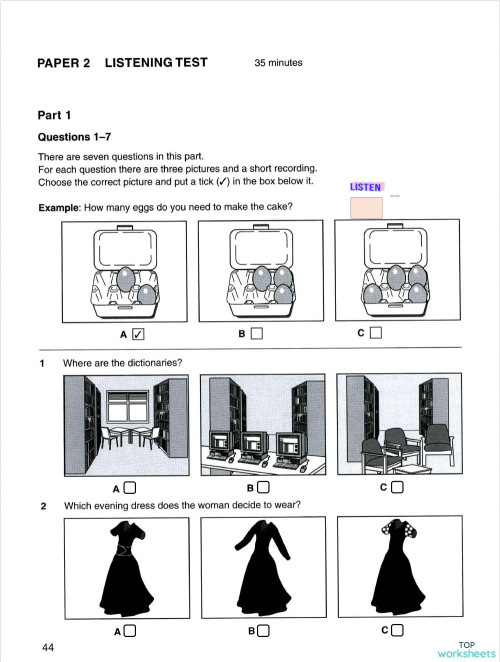 2024-01-1a/PREL1-Ex3/LIST. Interactive worksheet | TopWorksheets
