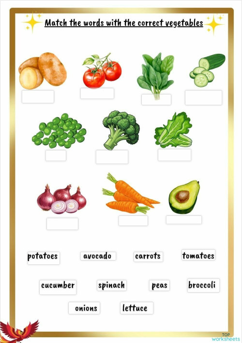vegetables vocabulary HP. Interactive worksheet | TopWorksheets