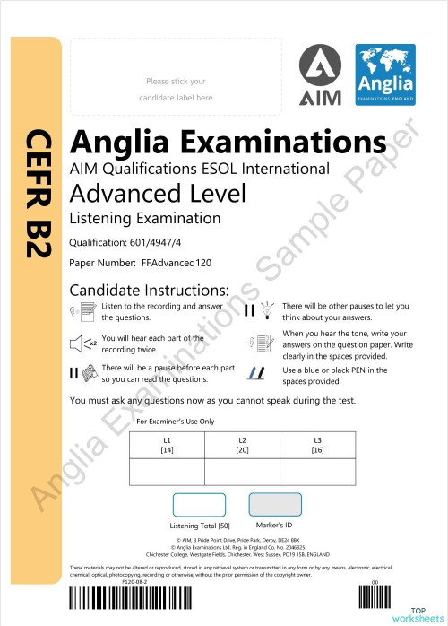 B2 Listening Practice. Interactive worksheet | TopWorksheets