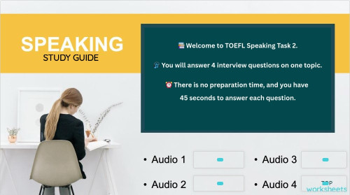 Speaking Section 2, exercise 4. Interactive worksheet | TopWorksheets