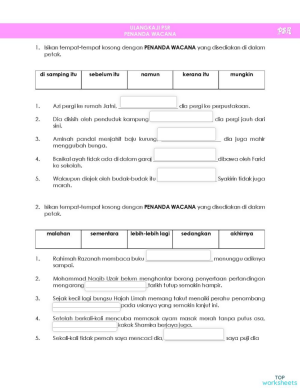 Tahun 6: interactive worksheets and online exercises | TopWorksheets