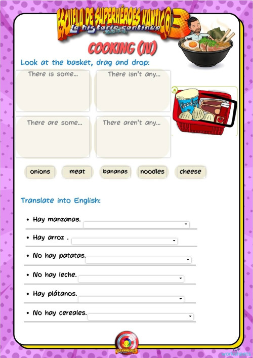 Copia de COOKING (III). Interactive worksheet | TopWorksheets