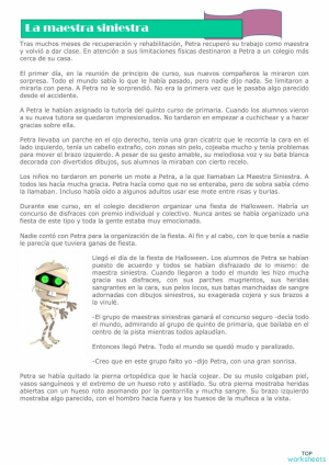 taller de lectura sobre el respeto. Ficha interactiva | TopWorksheets