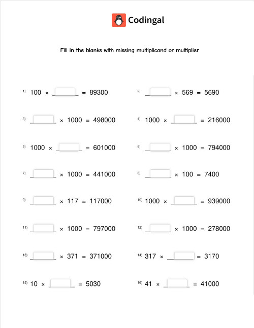 M_G02M10L46_WA01_Fill in the blanks with missing multiplicand or ...