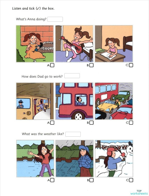 Listening comprehension: interactive worksheets and online exercises ...