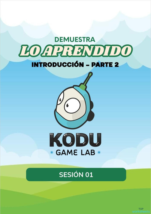 S1: INTRODUCCIÓN A KODU GAME LAB - PARTE 2. Ficha interactiva ...