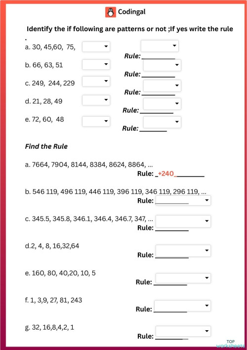 Series: interactive worksheets and online exercises | TopWorksheets
