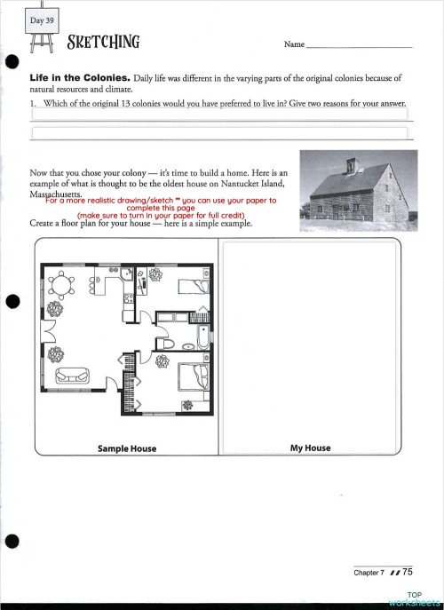Chapter 7: Sketching Pg 75-76. Interactive worksheet | TopWorksheets