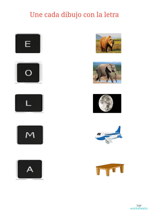 letras del teclado. Ficha interactiva | TopWorksheets